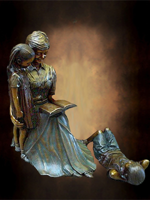 Lifesize bronze children's statue, boy daydreaming bronze sculpture ...